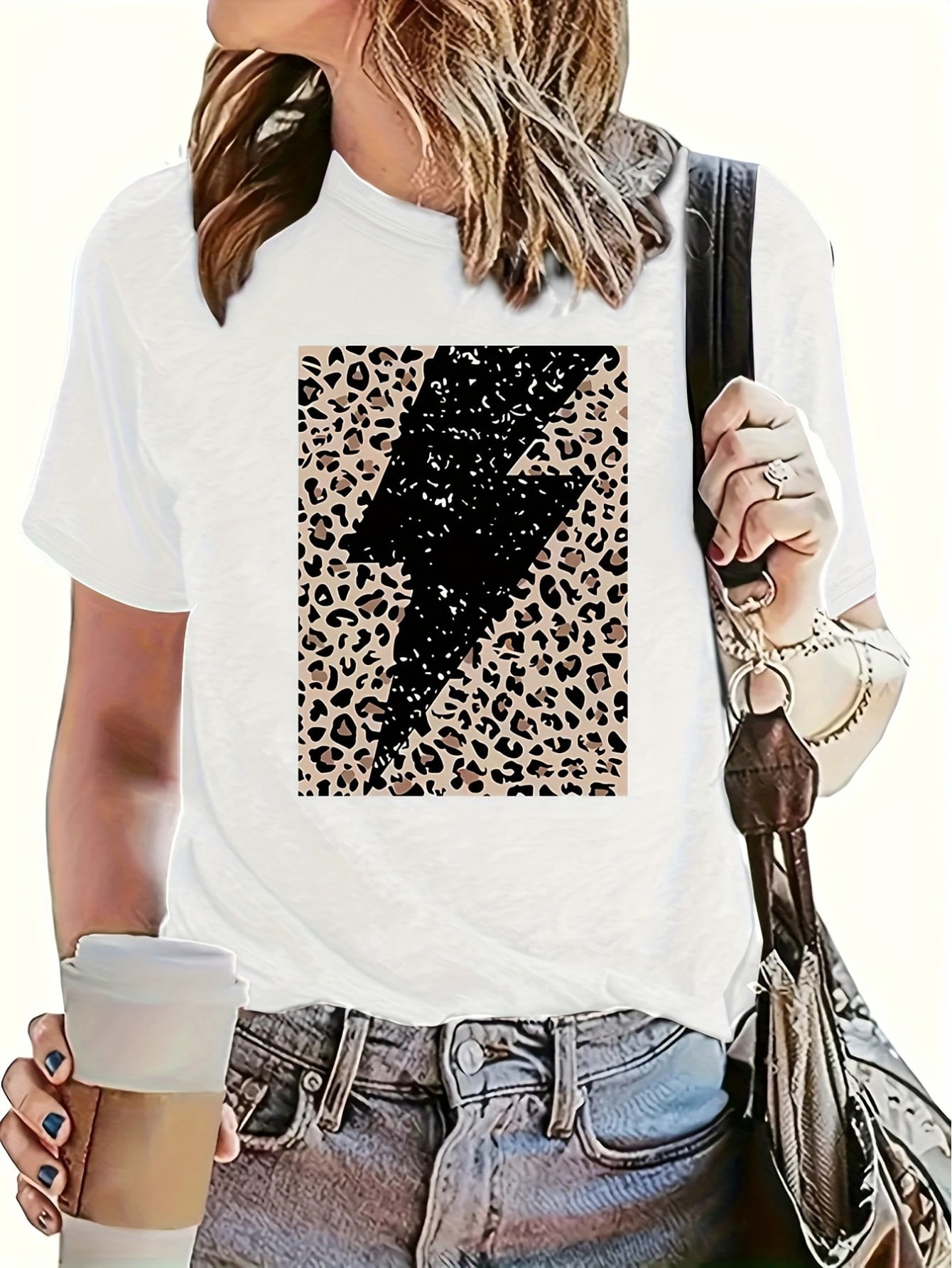 All-Season Chic Leopard Print Tee Sexy Durable & Comfort-Fit with Easy ...