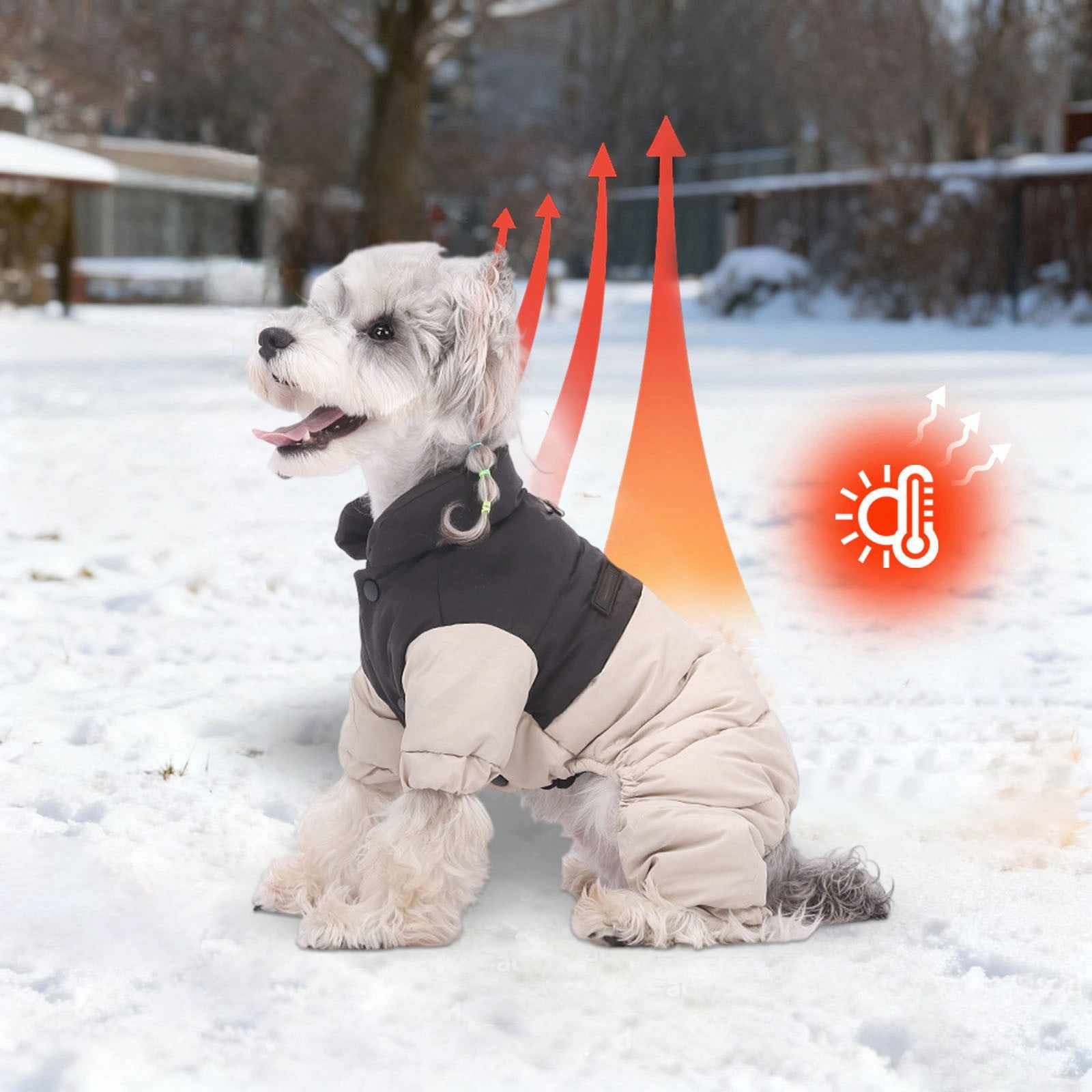 All Season Four-Leg Warm Cozy Soft Winter Coat For Small Medium Dogs ...