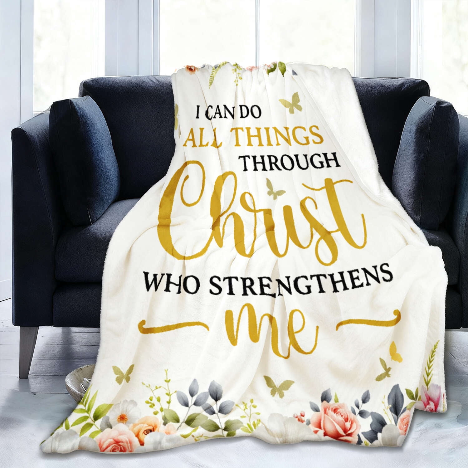 All-Season Machine Washable Christian Faith Throw Blanket for Women ...