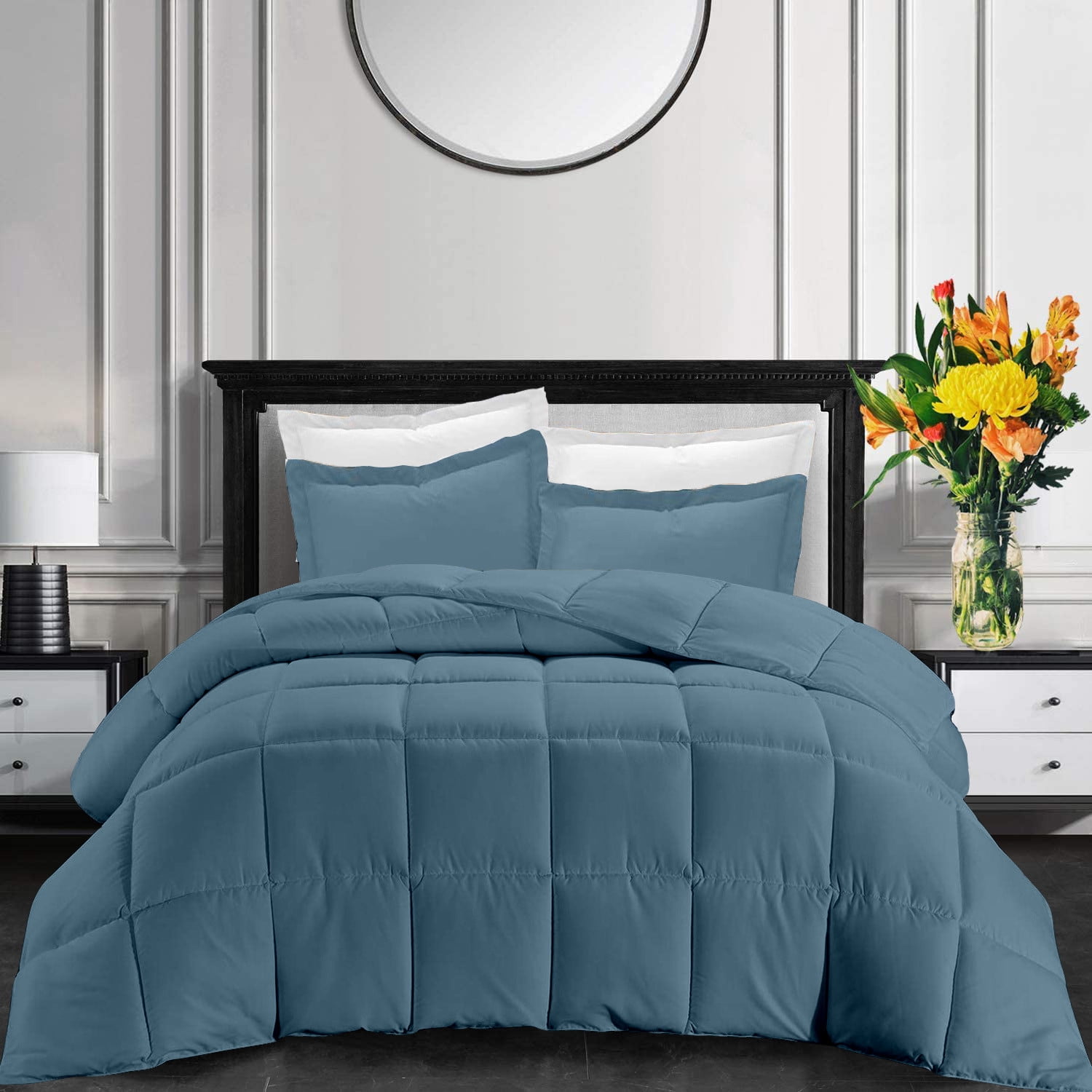 All-Season Soft Box Comforter Queen/Full/Full XL Sized 88 by 88 inch ...