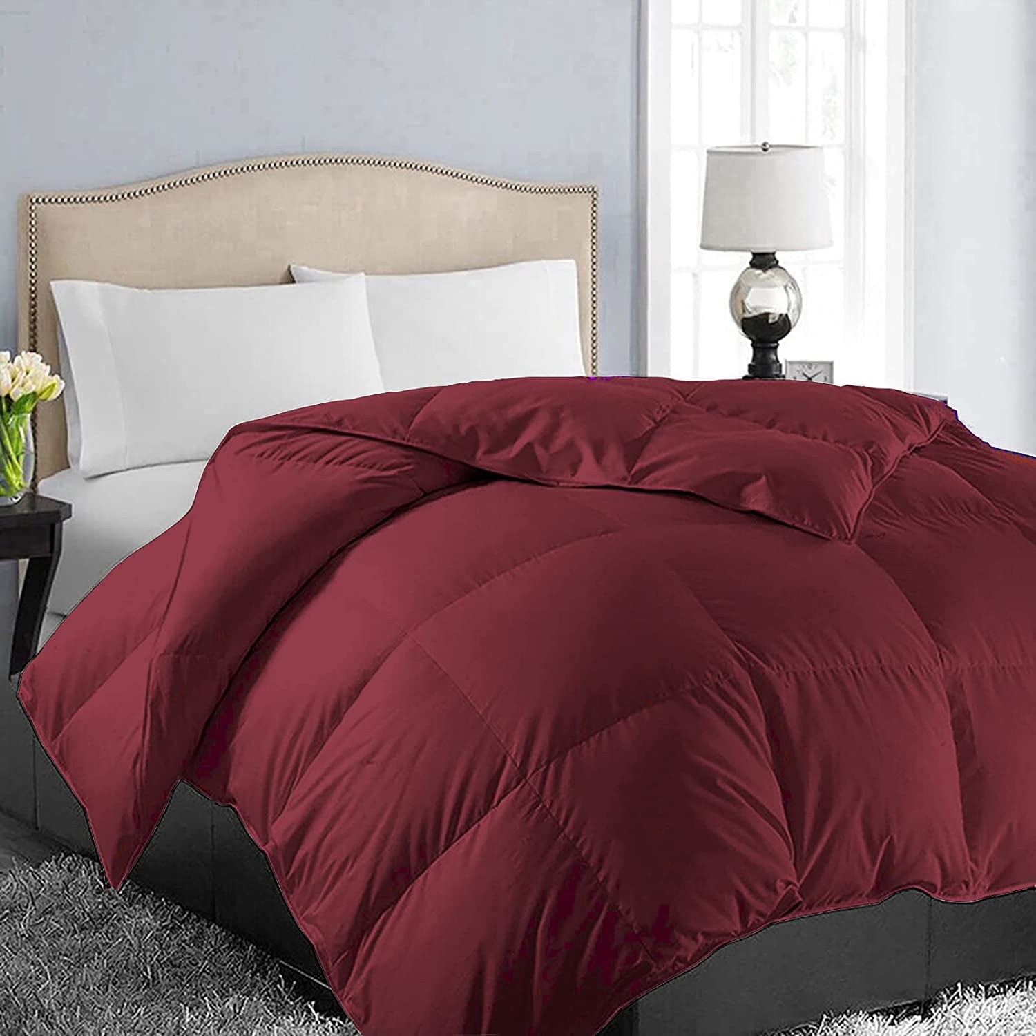 All Season Twin XL Soft Quilted Down Alternative Comforter Reversible ...