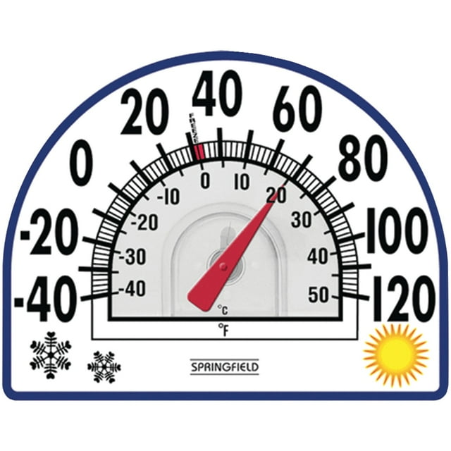 Springfield 4-Season Window Thermometer: Indoor/Outdoor, Durable ...