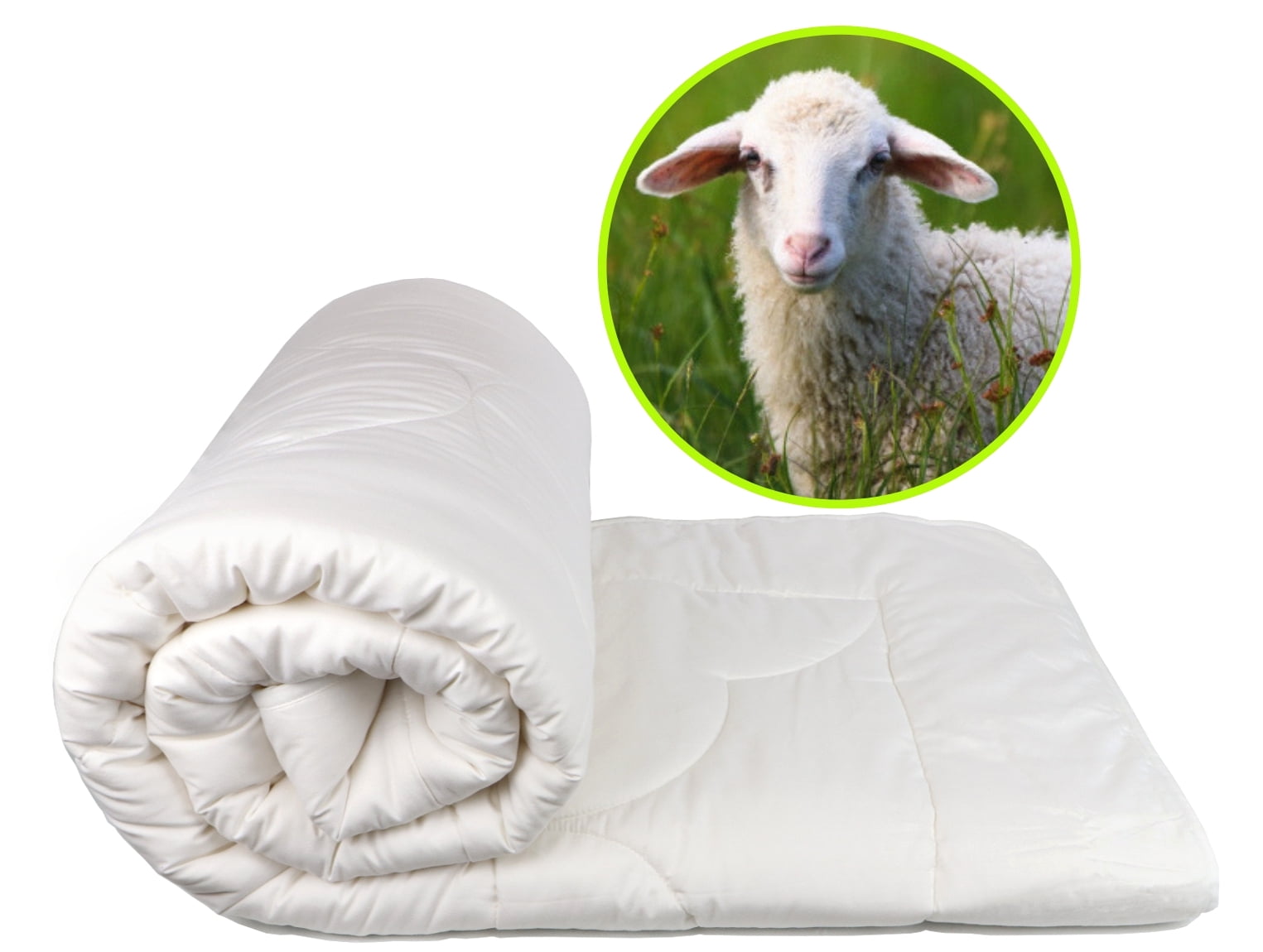 All Season Wool Comforter, Lambswool Quilt, Twin 66x88 in. - Walmart.com