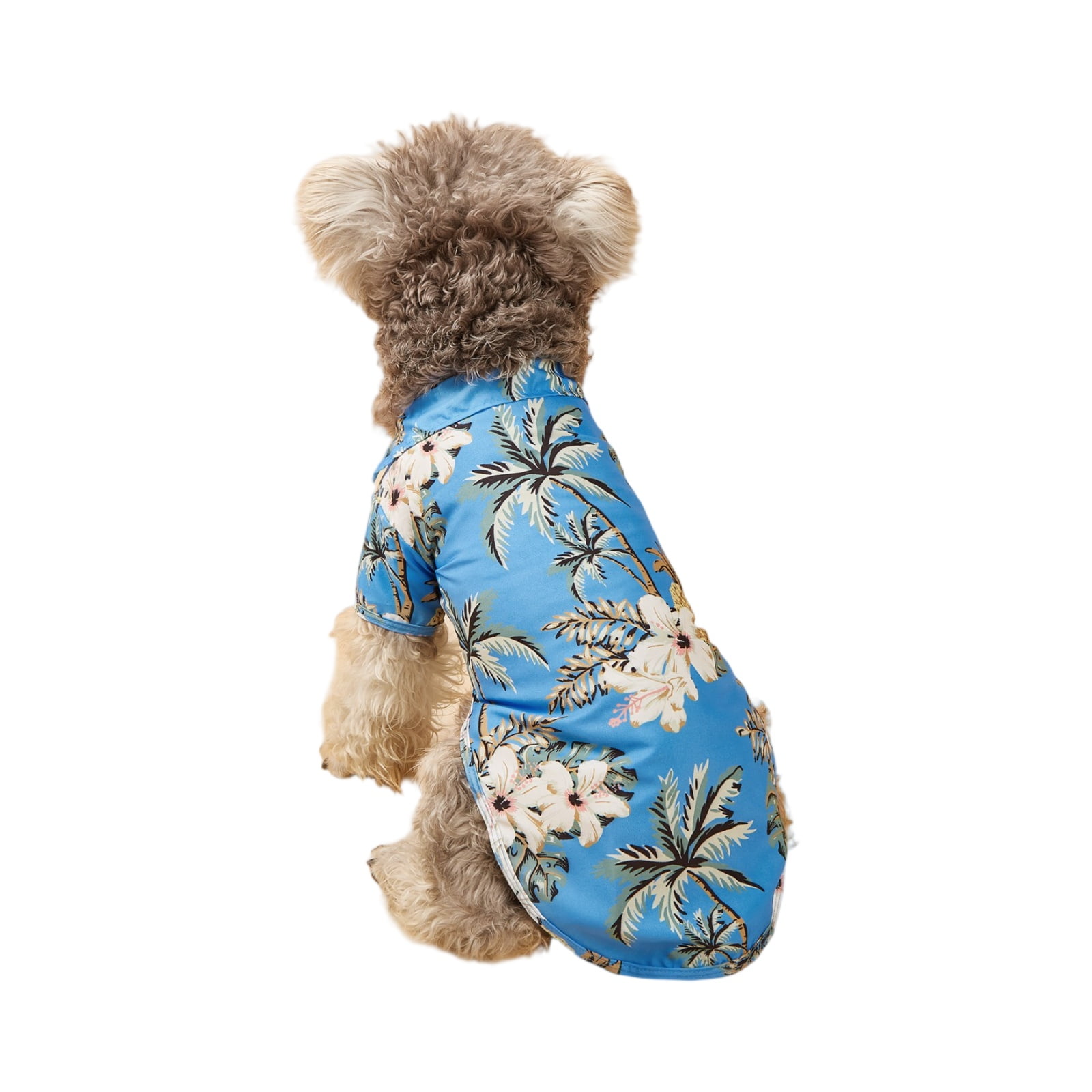 All Seasons Dog Vest Blouse, Palm Tree Print, Warm Windproof Fabric For ...