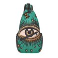 All Seeing Eye Art Sling Chest Bag Customized Evil Mystic Eyes ...