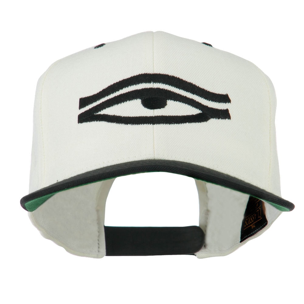 All Seeing Eye Embroidered Flat Bill Cap - Natural Black OSFM - Walmart.com