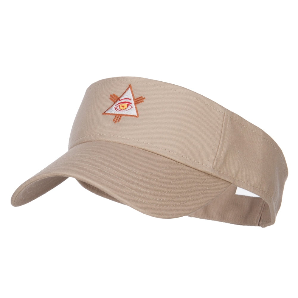 All Seeing Eye Embroidered Sun Visor - Khaki OSFM - Walmart.com