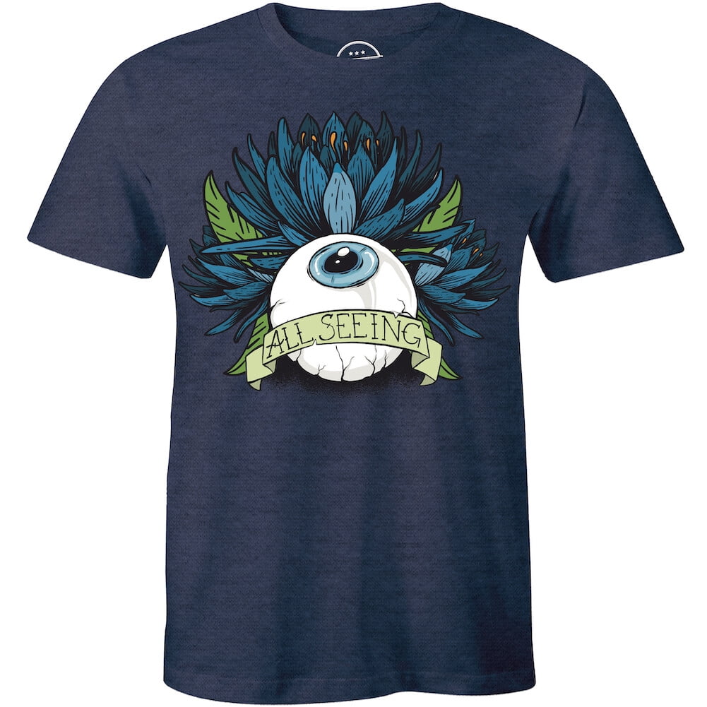 All Seeing Eye Flying Eyeball Cool Feathers Wings Tee Men'S T-Shirt ...