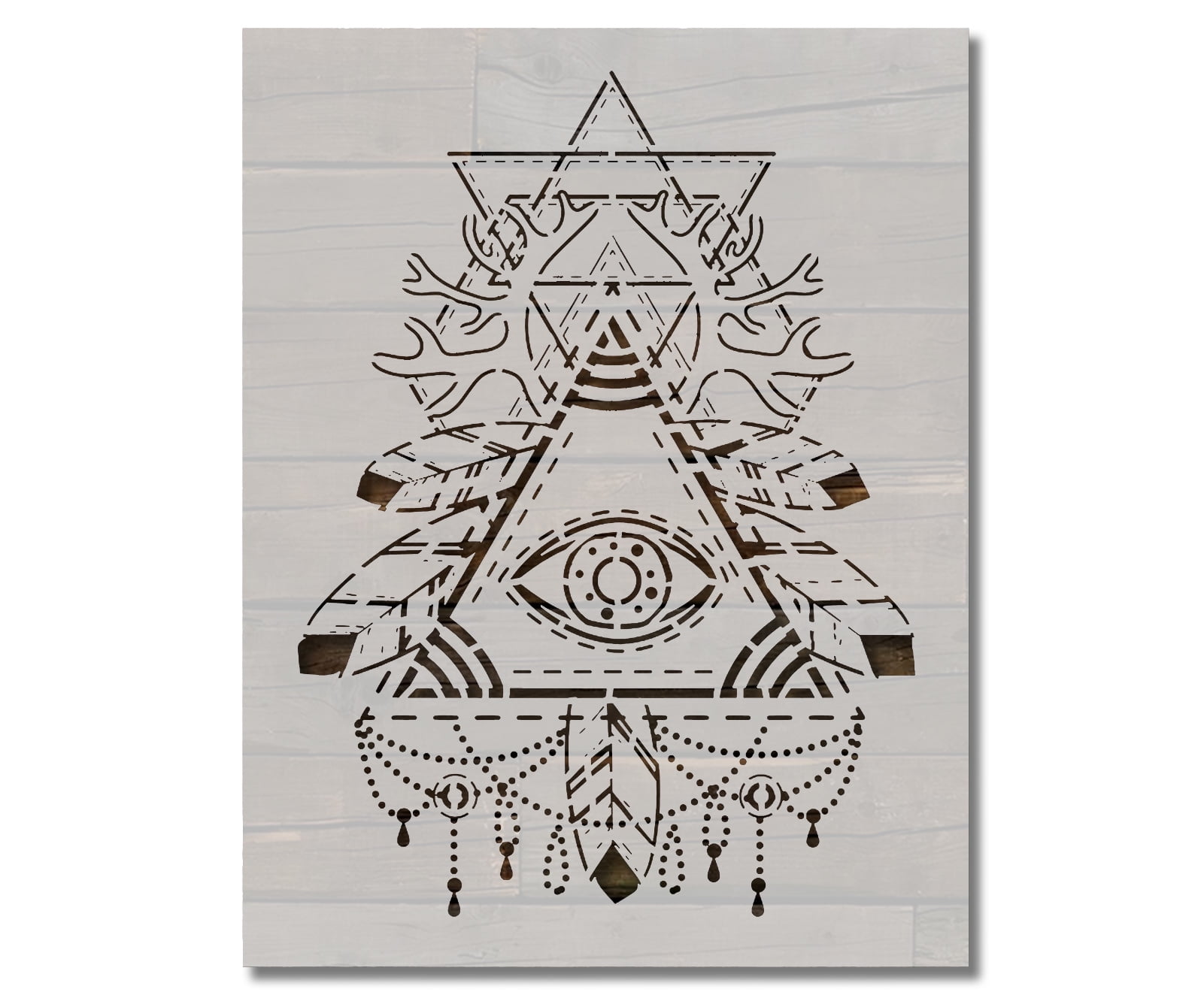 All Seeing Eye of Providence Masonic Stencil Template Reusable 8.5 x 11 ...