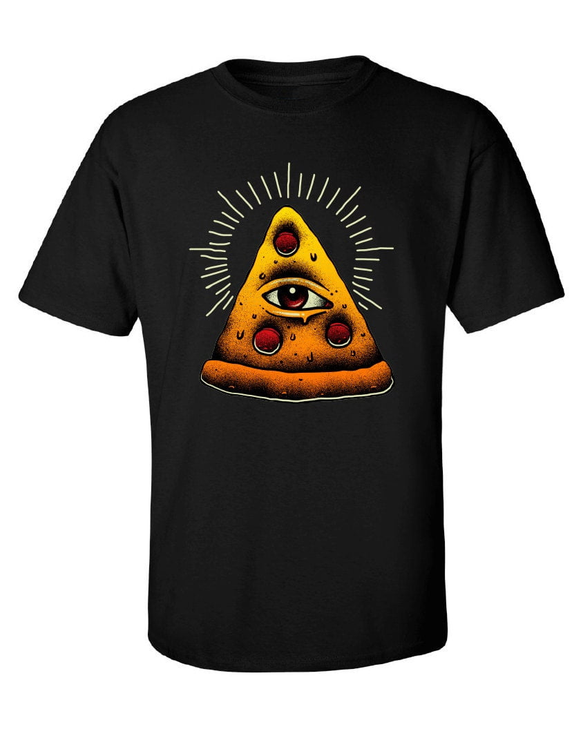 All Seeing Pizza Pie Eye Illuminati inspired Pizza Lover T-Shirt Super ...