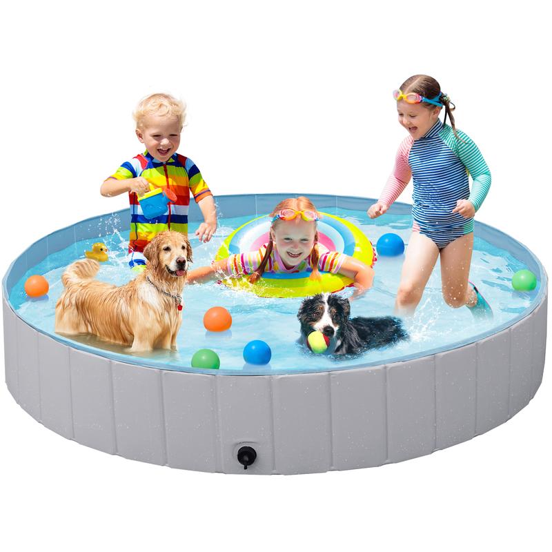 【All Size】Yaheetech Foldable Pet Swimming Pool, Portable Dog Bath Tub ...