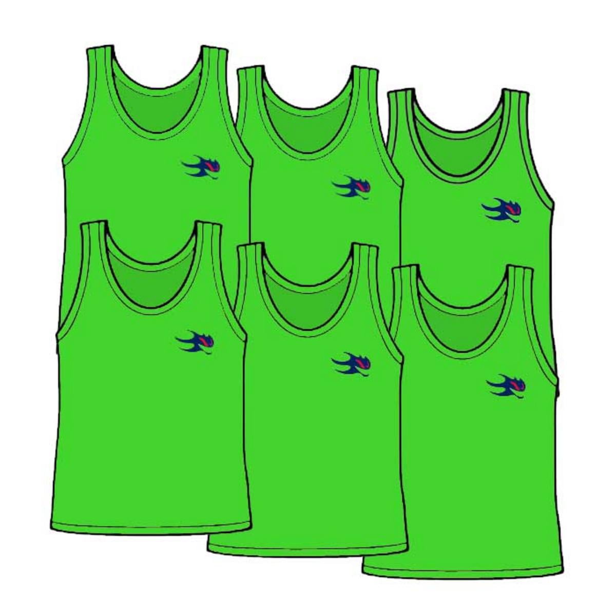 All Sport Pinnies for Youth in Pkg of 6 Vests. Neon Green. Fits Most ...