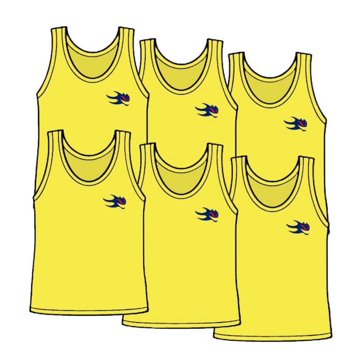 All Sport Pinnies for Youth in Pkg of 6 Vests. Neon Yellow. Fits Most ...