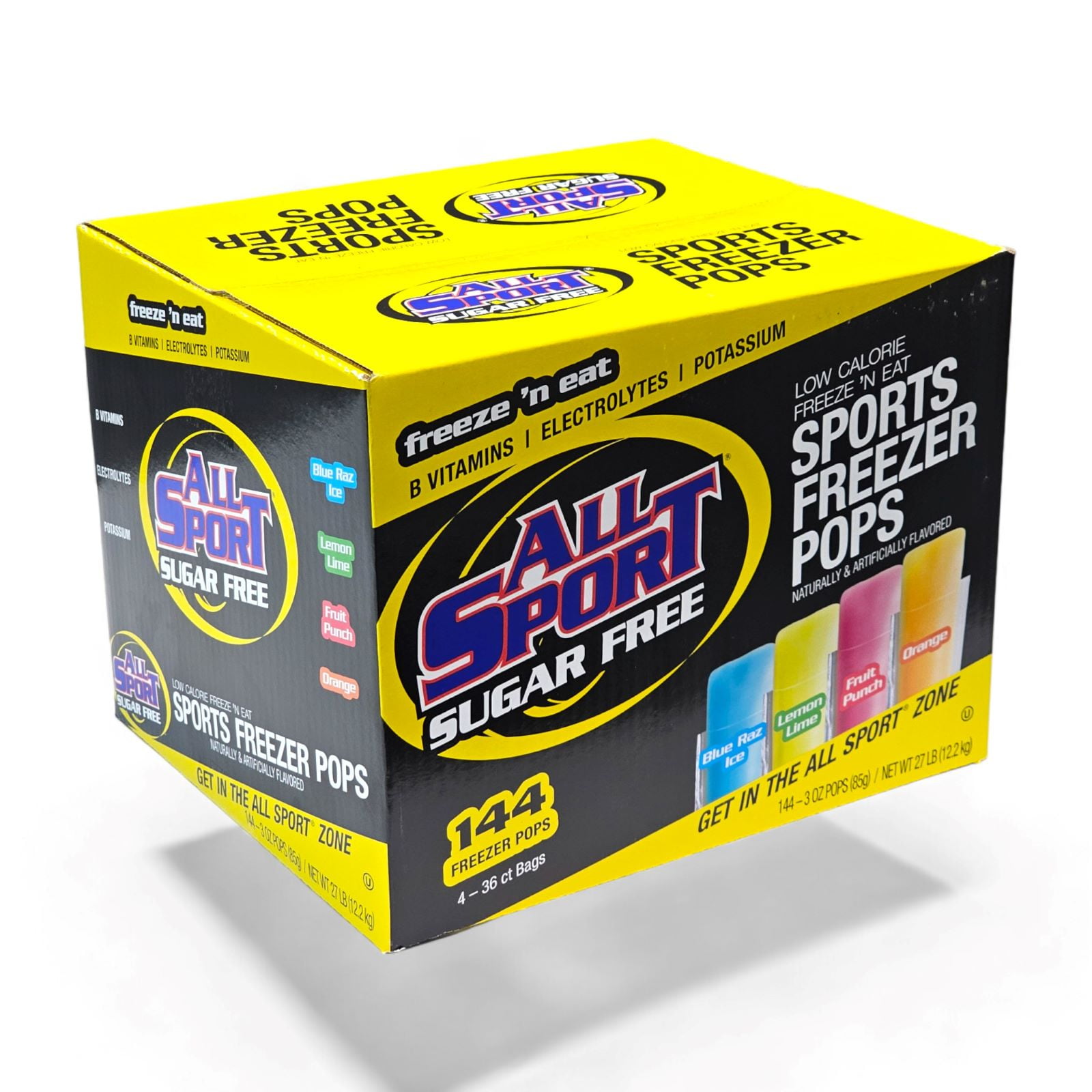All Sport Zero Hydration Freezer Pops "Sugar Free"(Case/144)1 Cooling ...