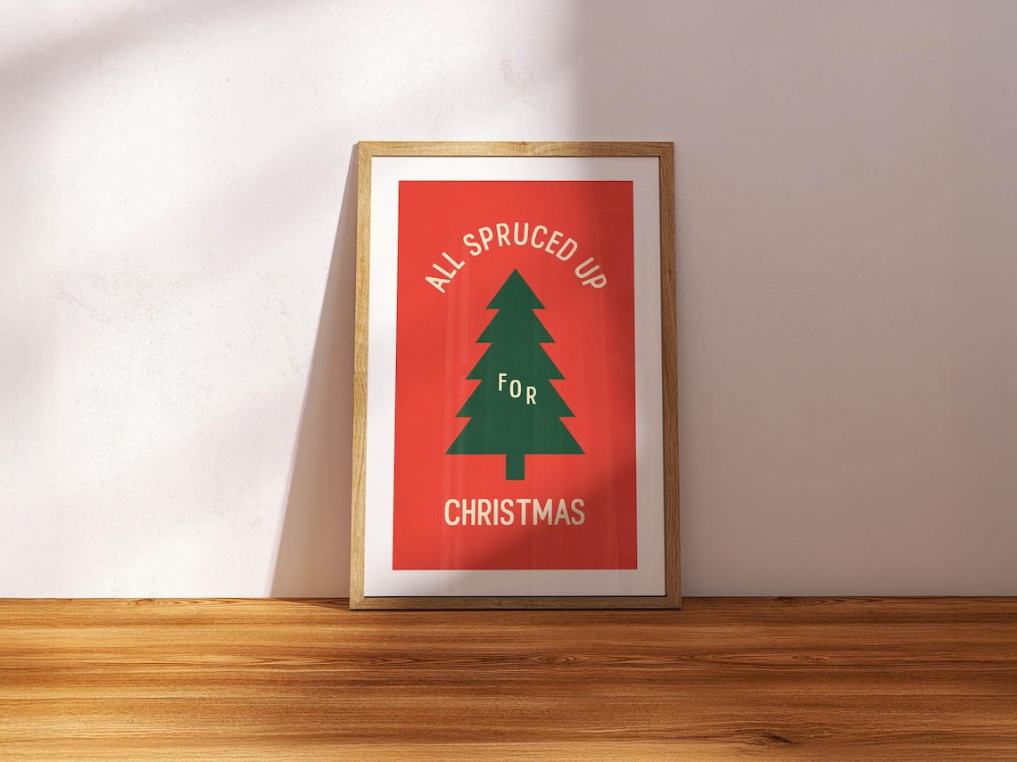 All Spruced Up Retro Wall Art, Unframed Canvas Size 12x18 - Walmart.com