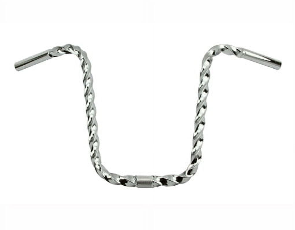 All Square Twisted Handlebar 13" 25.4mm Chrome. Bike handle bar ...