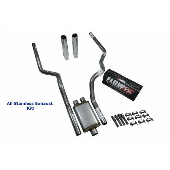 All-Stainless Dual Exhaust Ford F150 21-25 Flowmaster Flow FX Rolled ...