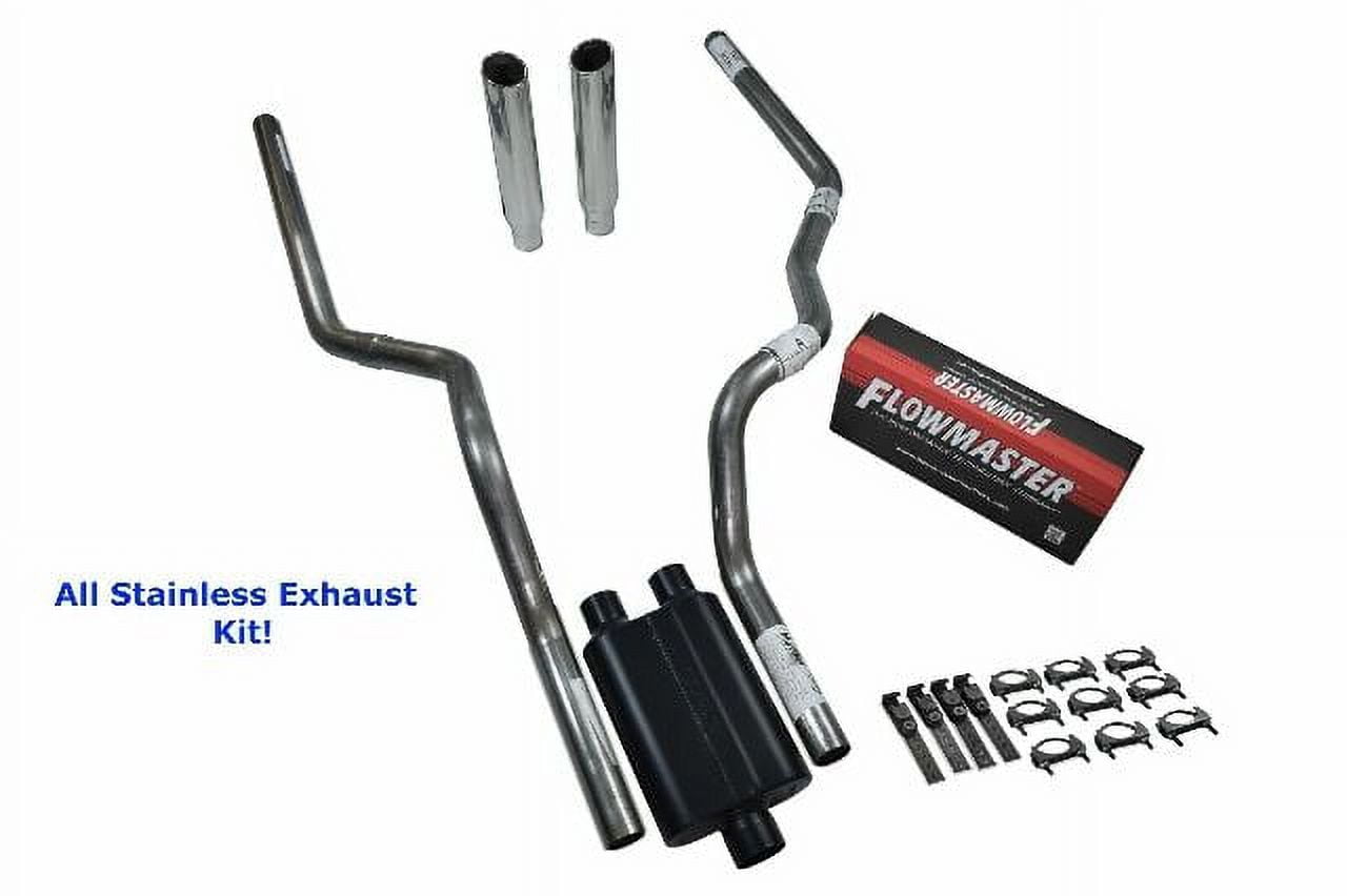All-Stainless Dual Exhaust Ford F150 21-25 Flowmaster Super 44 Rolled ...