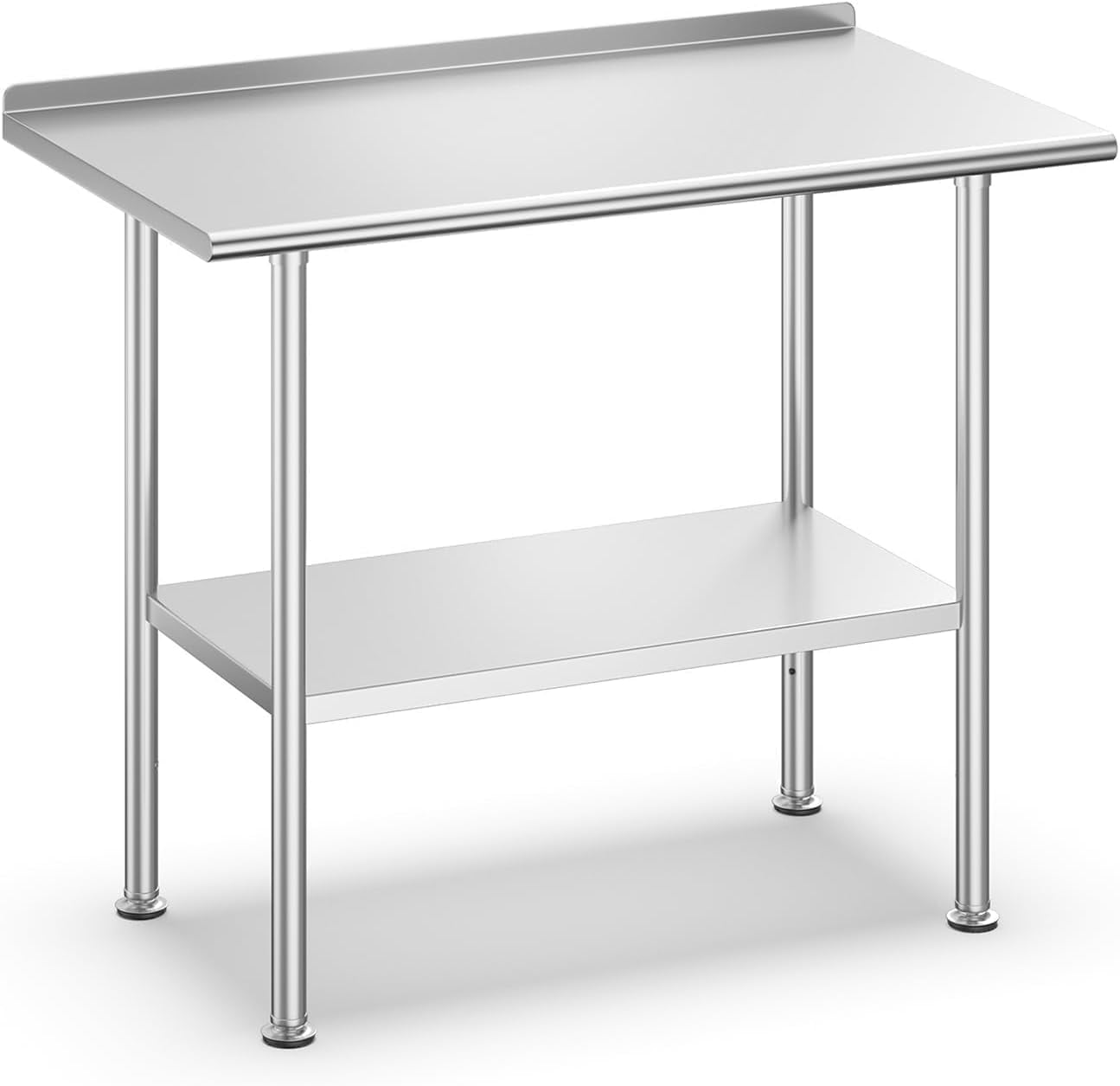 All-Stainless Steel Prep Table, 24 X 36 Inches, With Rounded-Corner ...