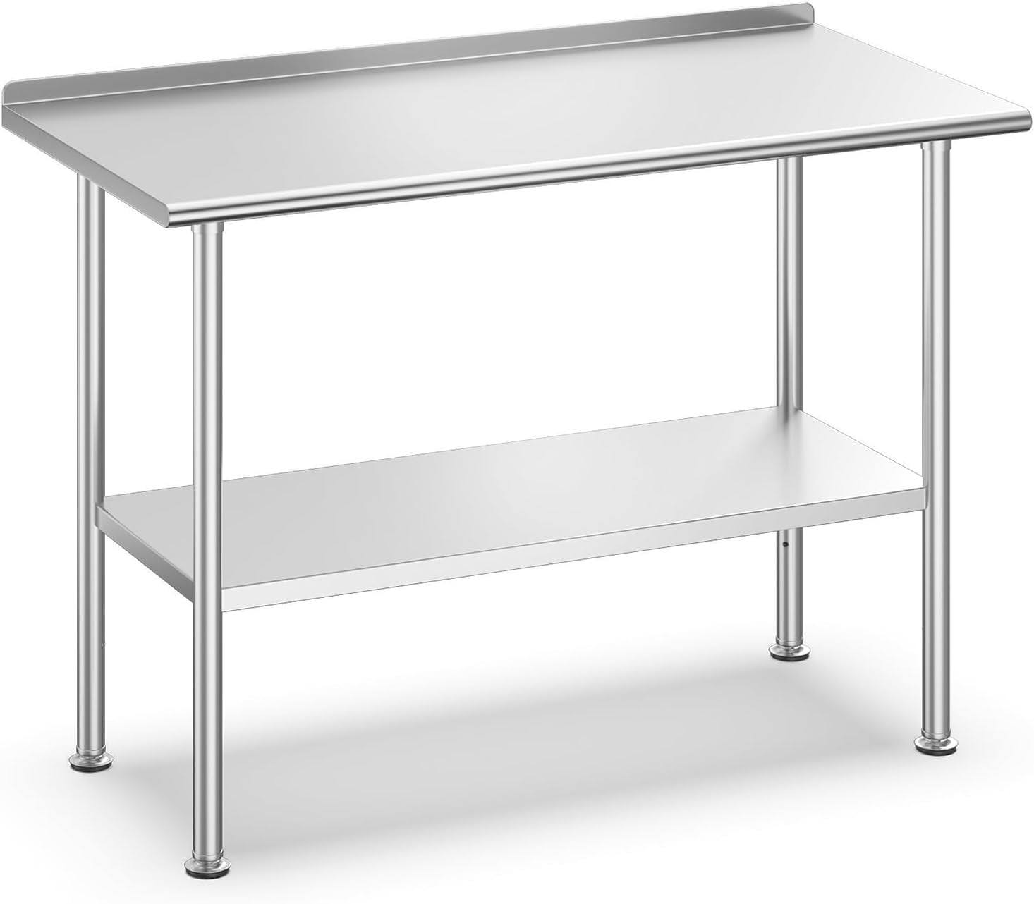All-Stainless Steel Prep Table, 24 X 48 Inches, with Rounded-Corner ...