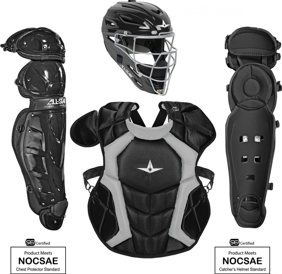 All Star Baseball Equipment - Adult Classic Pro Catcher's Set, Catching ...
