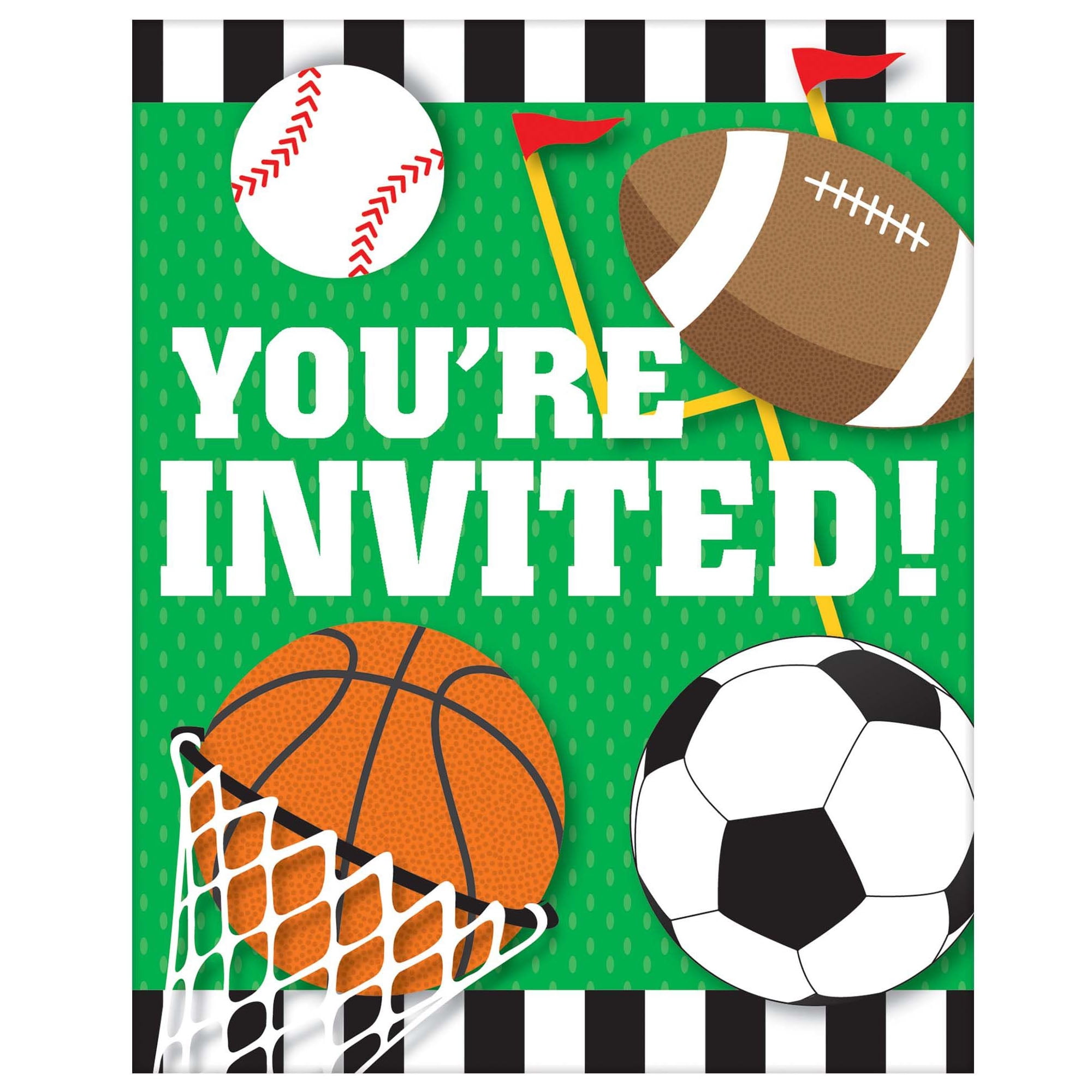 All Star Birthday Invitation Postcards W/ Envelopes (8ct) - Walmart.com