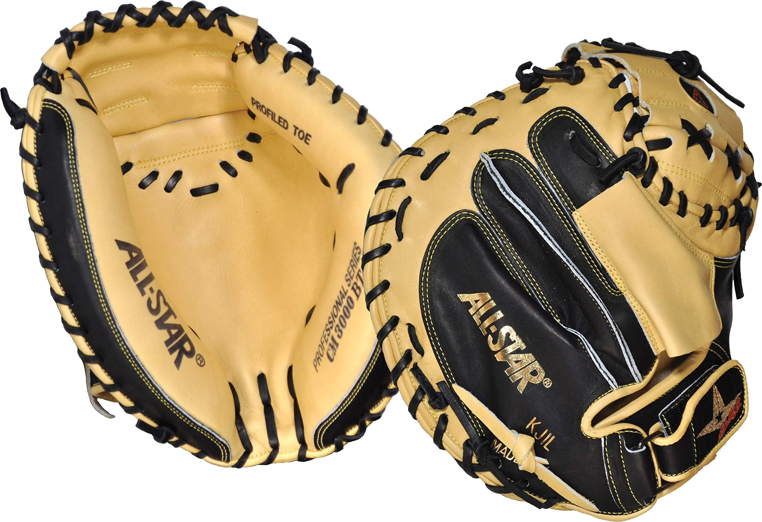 All Star Pro Elite Cm3000 Series 35" Catcher's Mitt Closed Tan/Black 35 ...