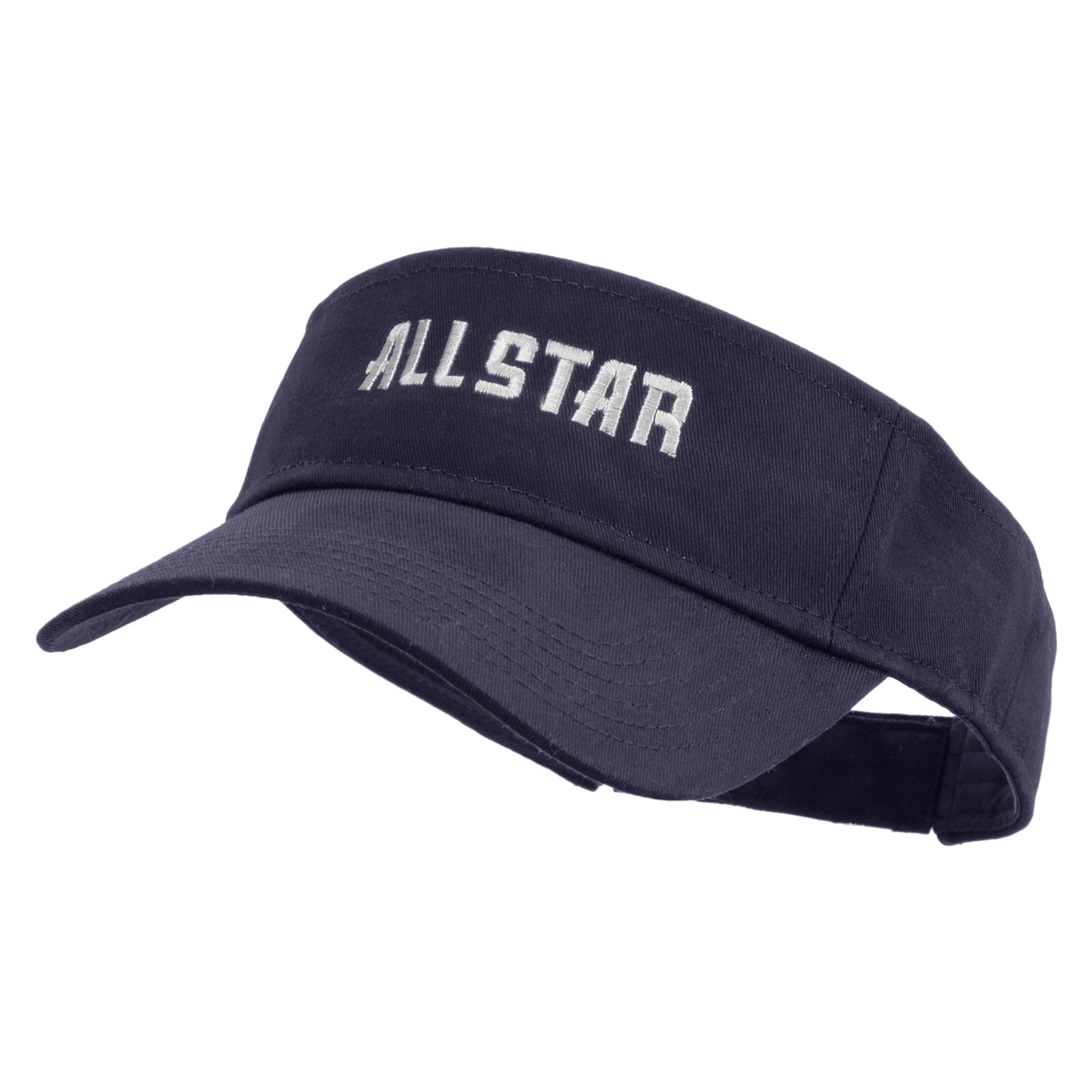 All Star Embroidered Cotton Twill Sun Visor - Navy OSFM - Walmart.com