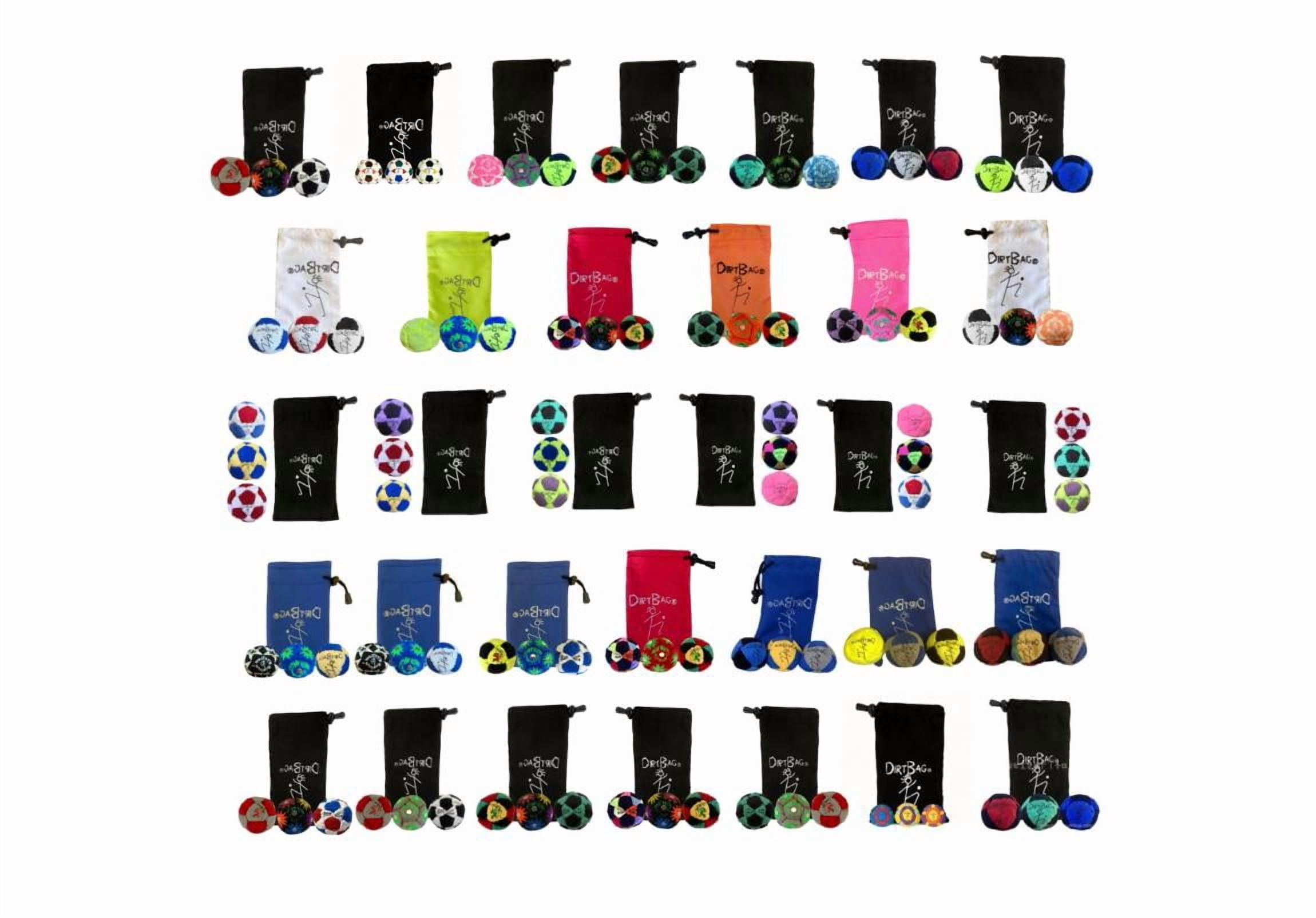 All Star Footbag 3 Pack with Pouch, Dirt Bag 12-Panel Design, Soft ...