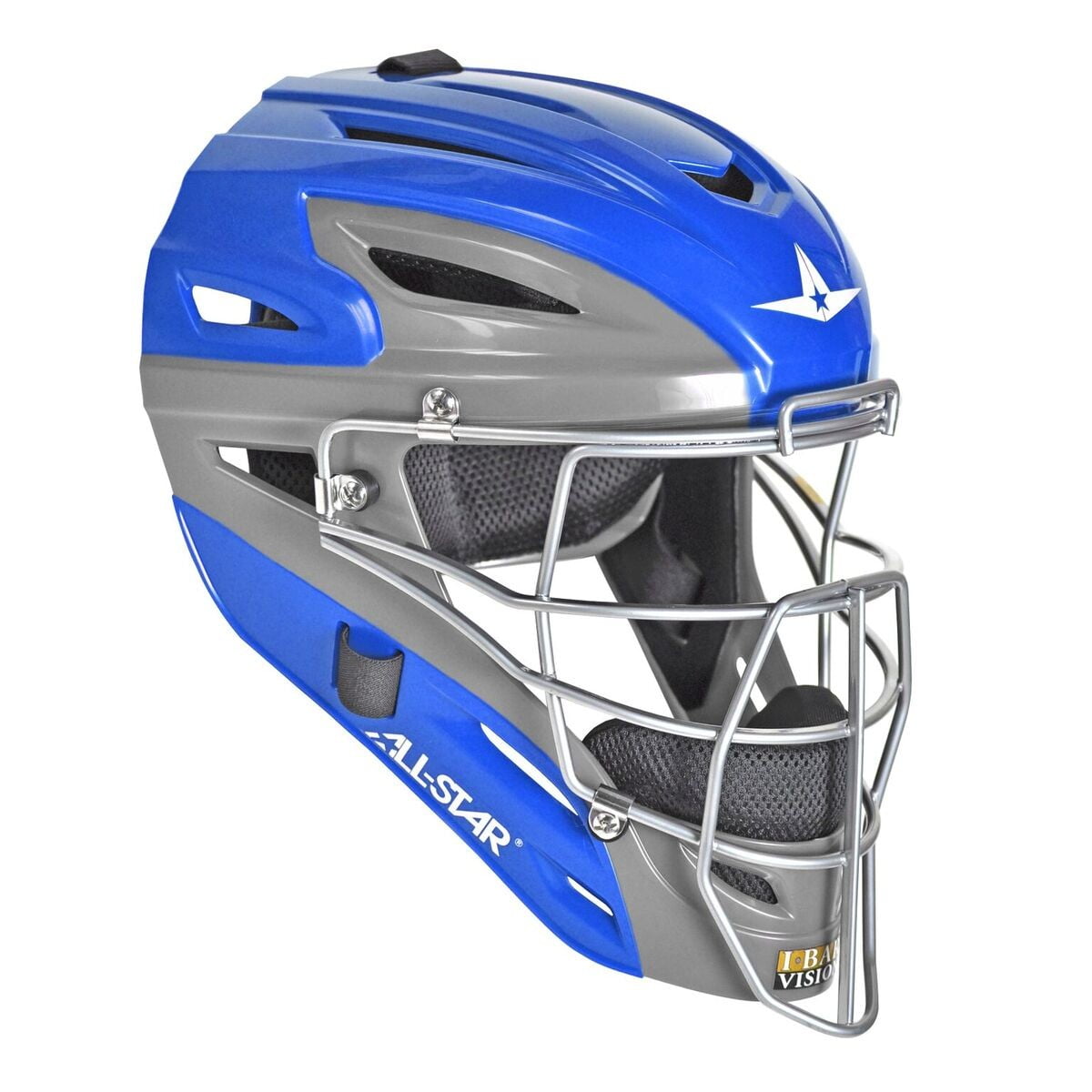 All Star Mvp2500 Two Tone Catchers Helmet Royal/Grey - Walmart.com