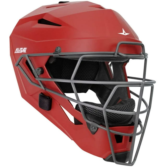 All Star Mvp Pro Matte Catcher Helmet Scarlet Small - Walmart Business ...