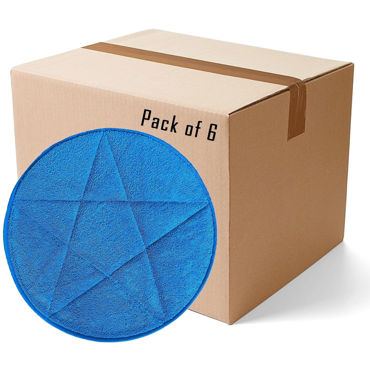 All-Star Microfiber Carpet Bonnets | 13" Blue - 6 Pack - Walmart.com