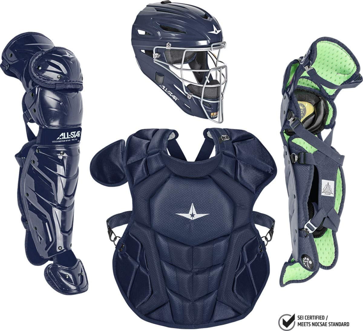 All-Star Equipment Youth Catching Mask Helmet S7 Axis Elite Gear Set ...