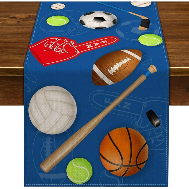 All Star Sport Ball Table Runner for Sports Themed Birthday Party ...