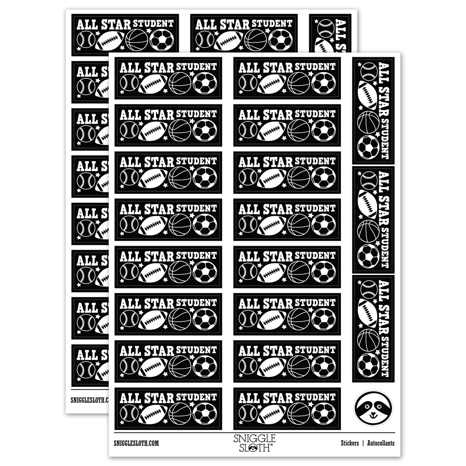 All Star Student Sports Balls Teacher Student School Sticker Set ...