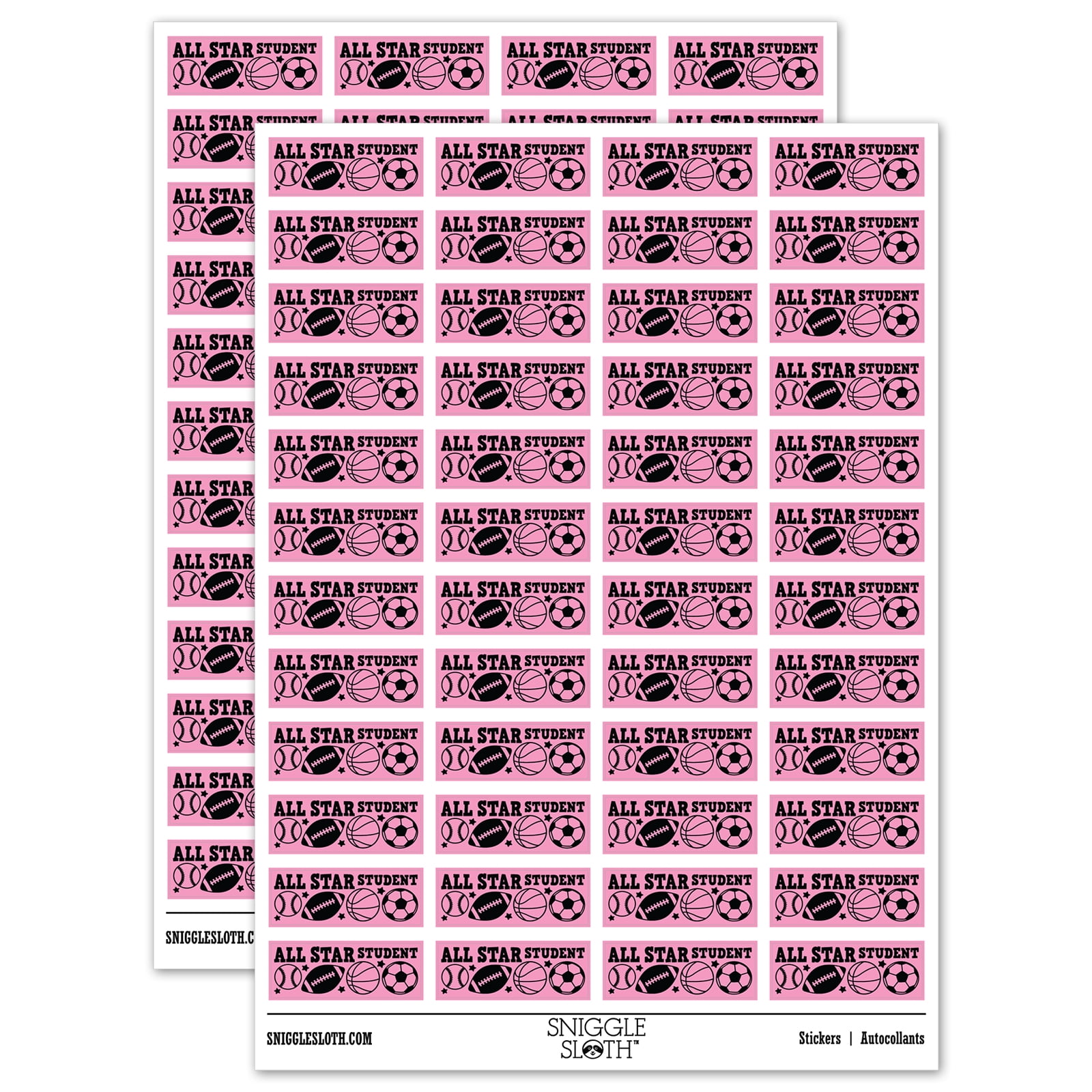 All Star Student Sports Balls Teacher Student School Sticker Set ...