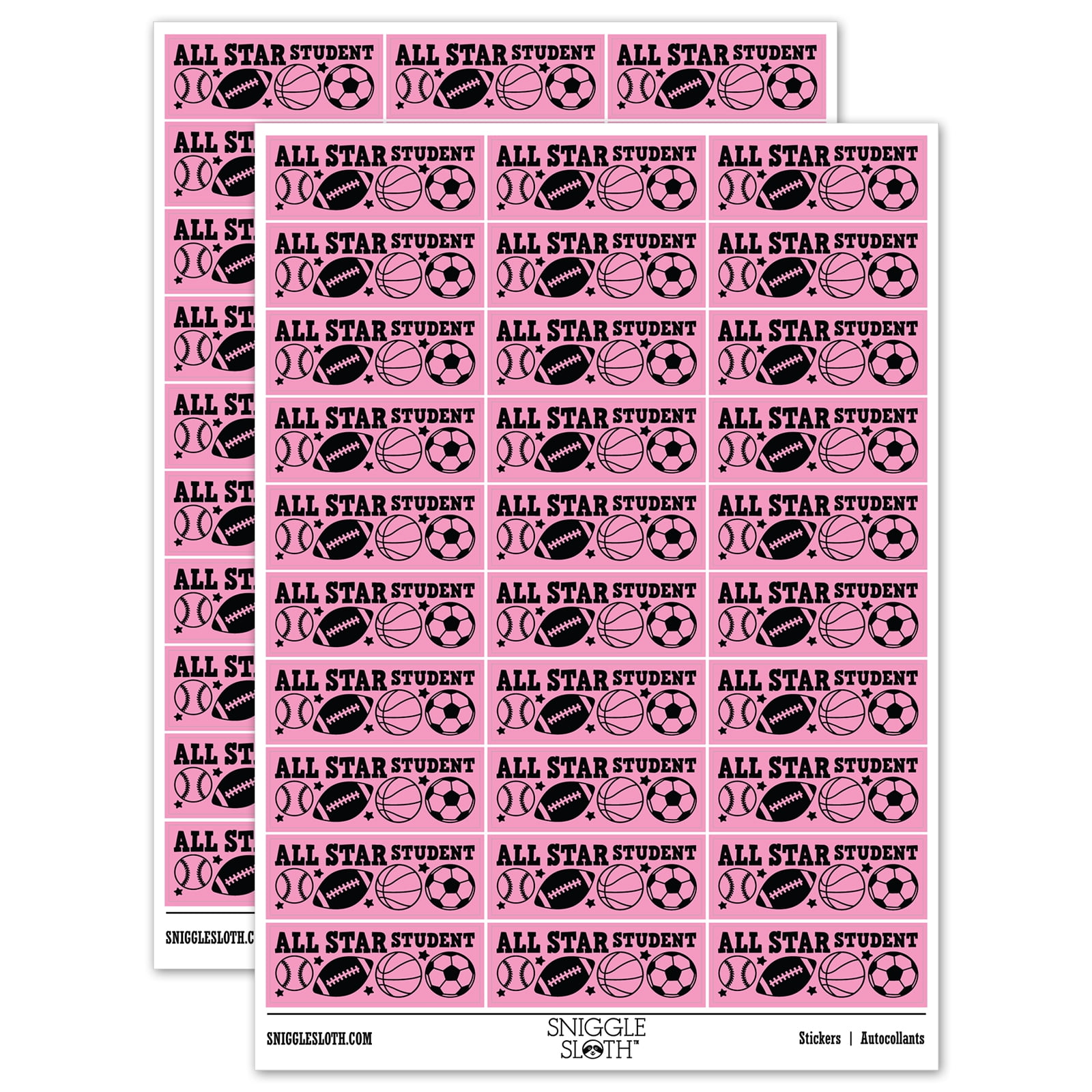 All Star Student Sports Balls Teacher Student School Sticker Set ...