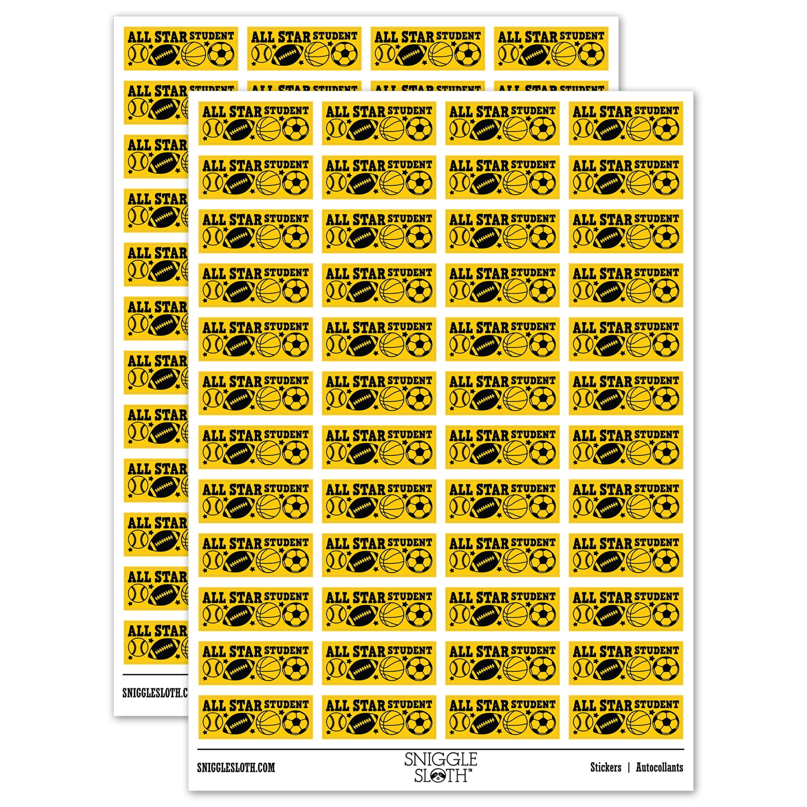 All Star Student Sports Balls Teacher Student School Sticker Set ...