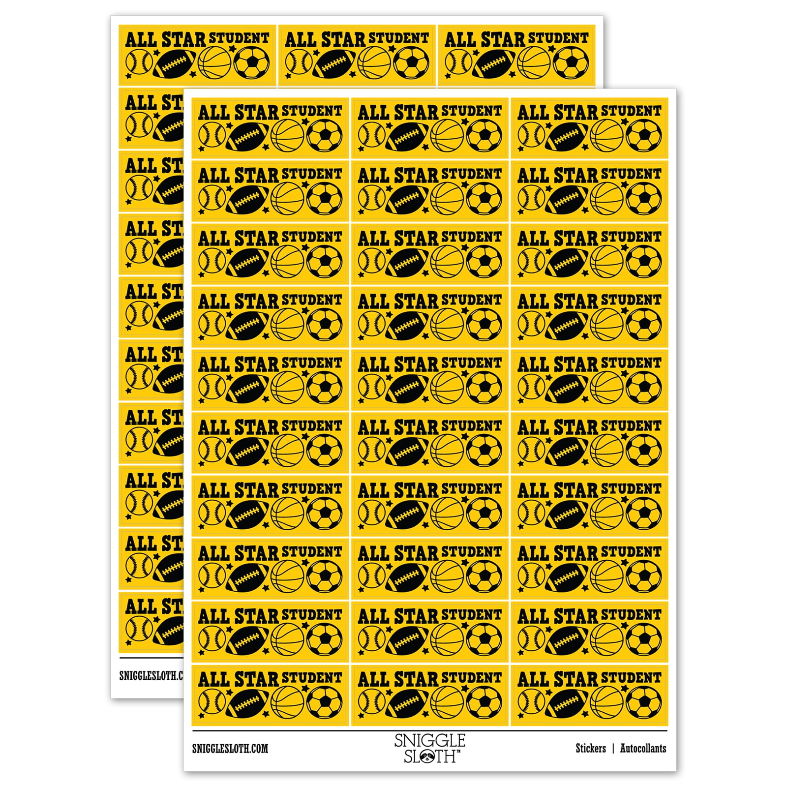 All Star Student Sports Balls Teacher Student School Sticker Set ...