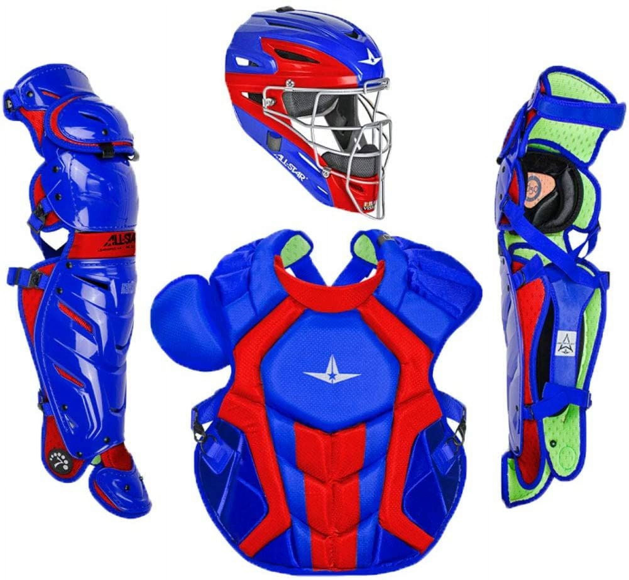 All-Star System7 Axis NOCSAE Adult Baseball Catcher's Package - Royal ...