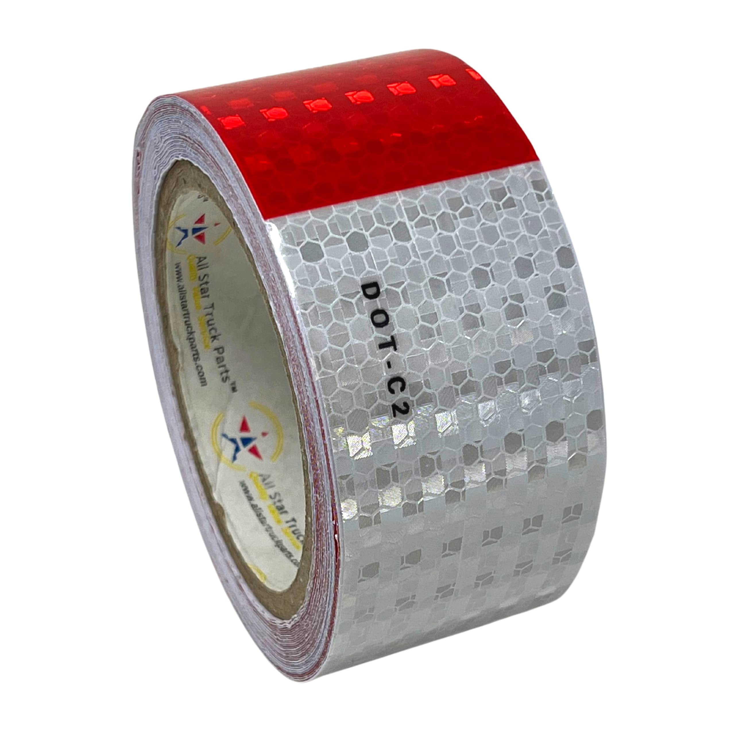All Star Truck Parts DOT-C2 Conspicuity Tape 2"x12ft Red/White Reflective - Walmart.com