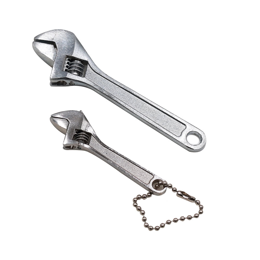 All-Steel 2.5-inch + 4-inch Mini Adjustable Wrench Set (Silver Sets ...