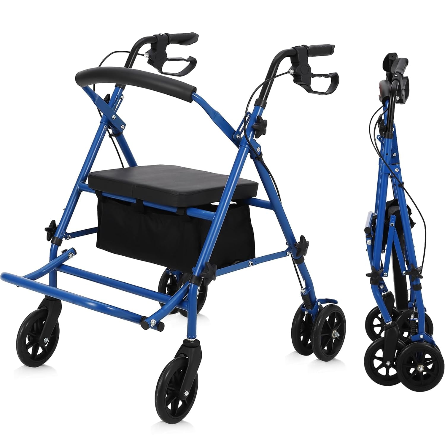 All-Terrain 2 in 1 Rollator Walker & Transport Chair,Walker Wheelchair ...