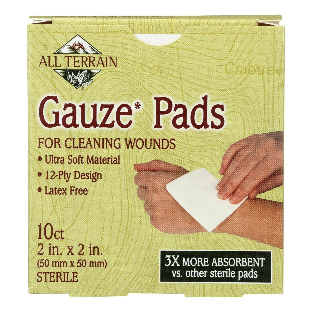 All Terrain Cleaning Wounds Ultra Soft Gauze Sterile Pads, 10 ct, 2 ...