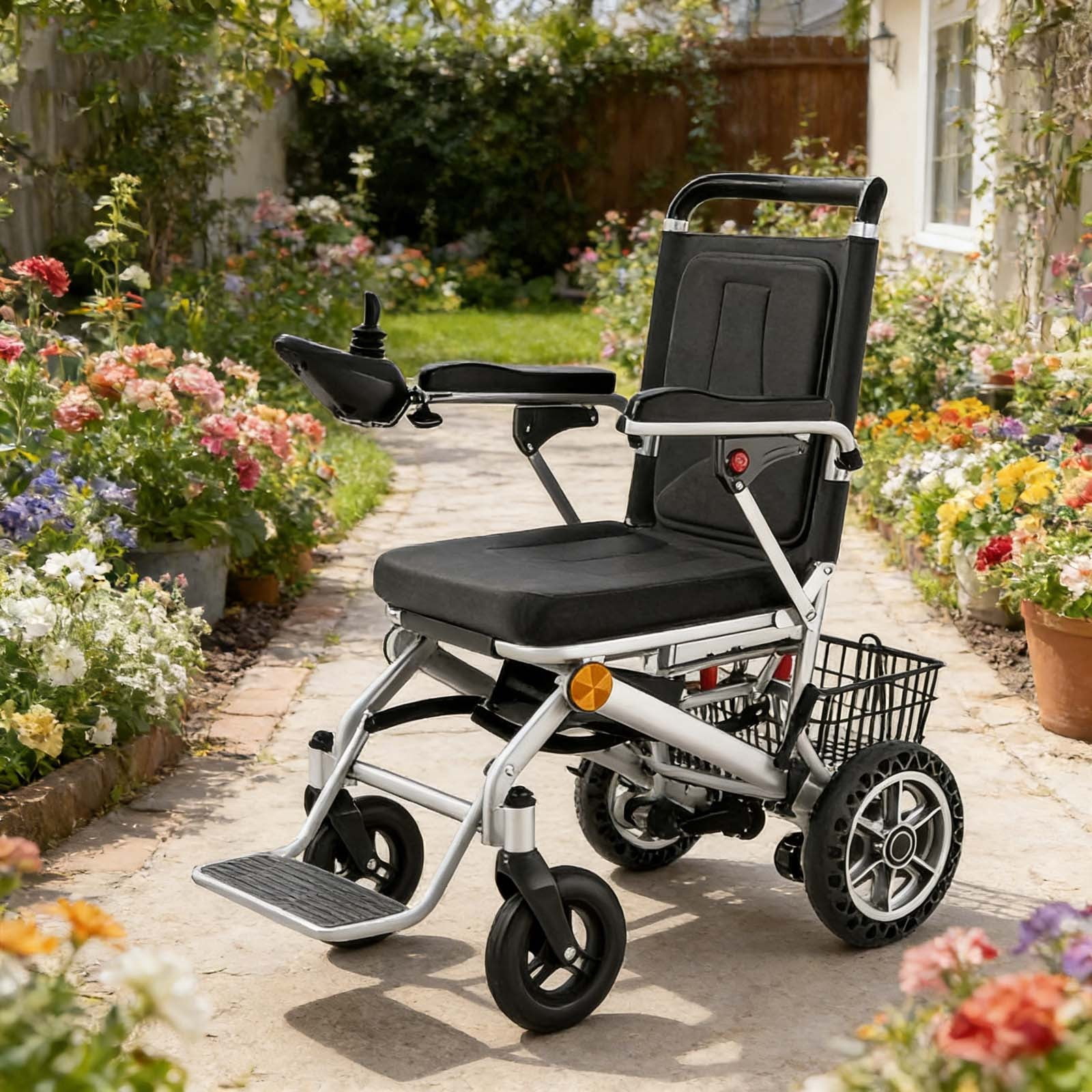 All Terrain Electric Wheelchair Portable Foldable, 500W Motor for ...