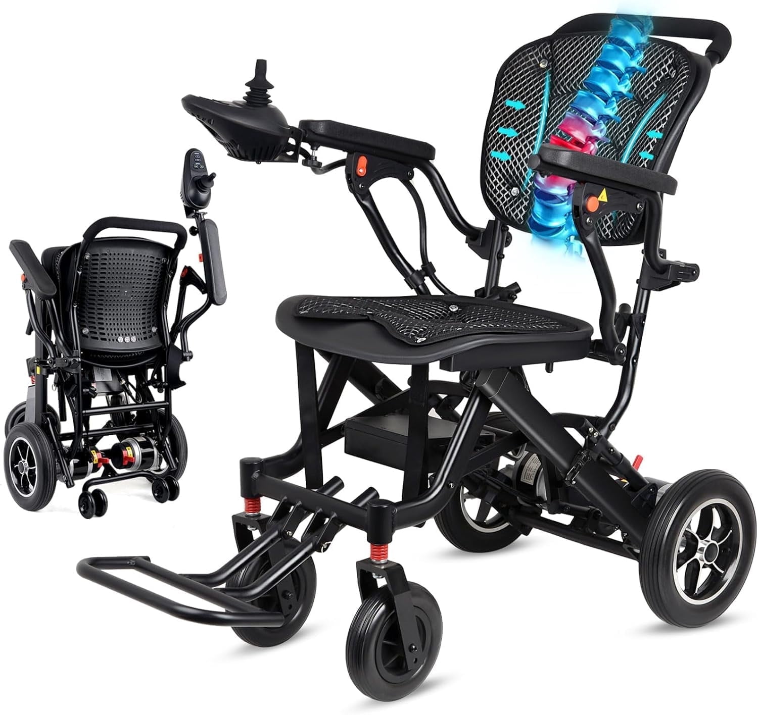 Mujocooker All Terrain Foldable Electric Wheelchairs for Adults ...