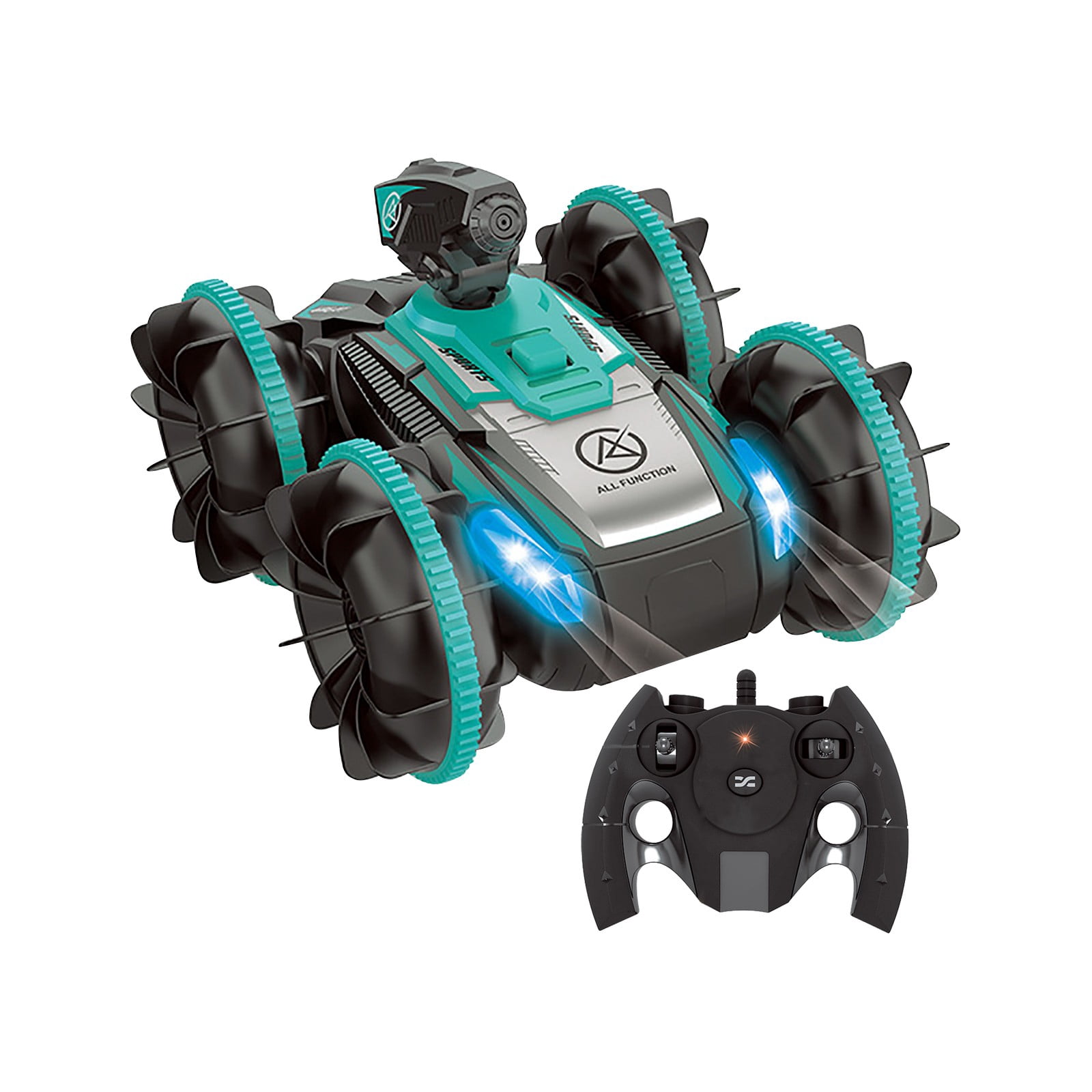All-Terrain Remote Control Stunt Car with 360° Rotation, LED Lights ...