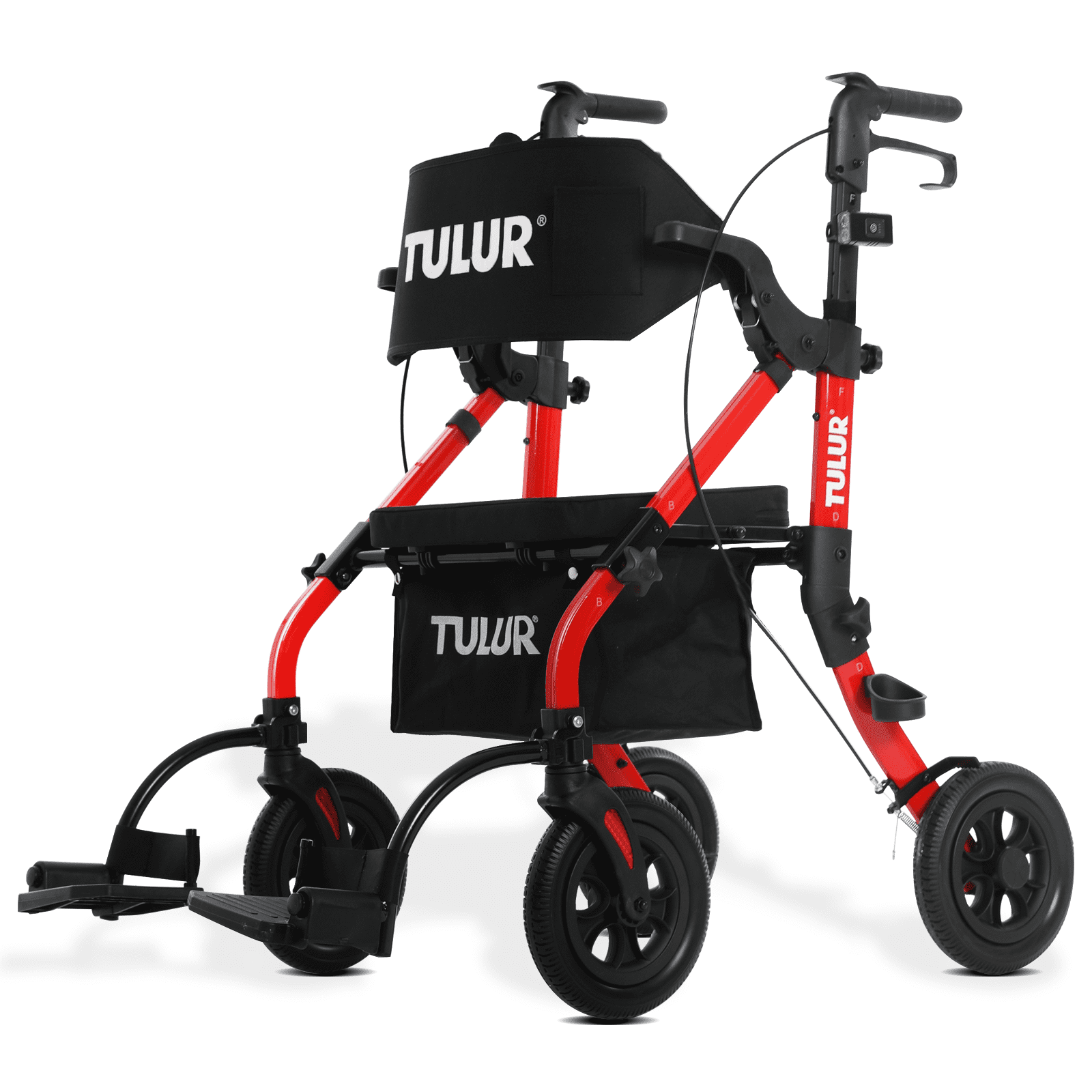 All Terrain Walker Wheelchair Combo, 2 in 1 Rolling Walker Chair with ...
