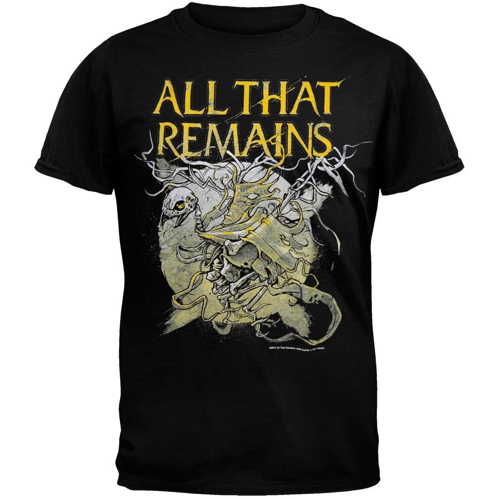 All That Remains - Bird Skeleton Black Cotton Shirt FULL size S-5XL ...