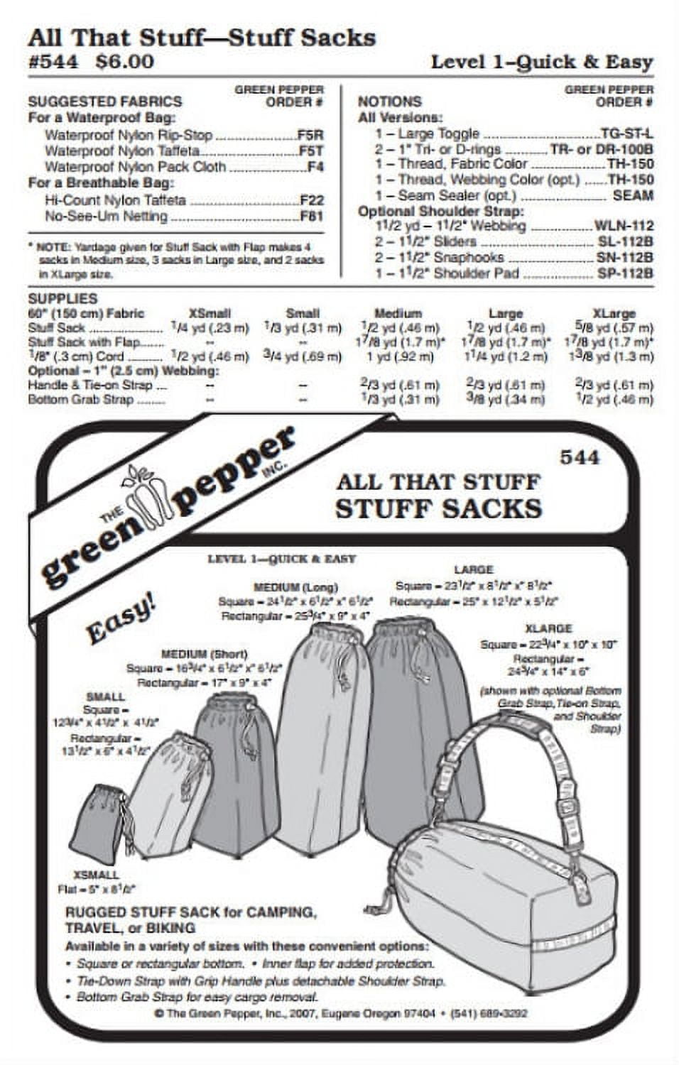 All That Stuff - Stuff Sacks Bags Rucksack Knapsack Pack Rain Gear #544 ...